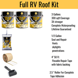 Tough Tech Coatings - RV Roof Repair Kit. 3 Gal UV Reflective Sealant ...