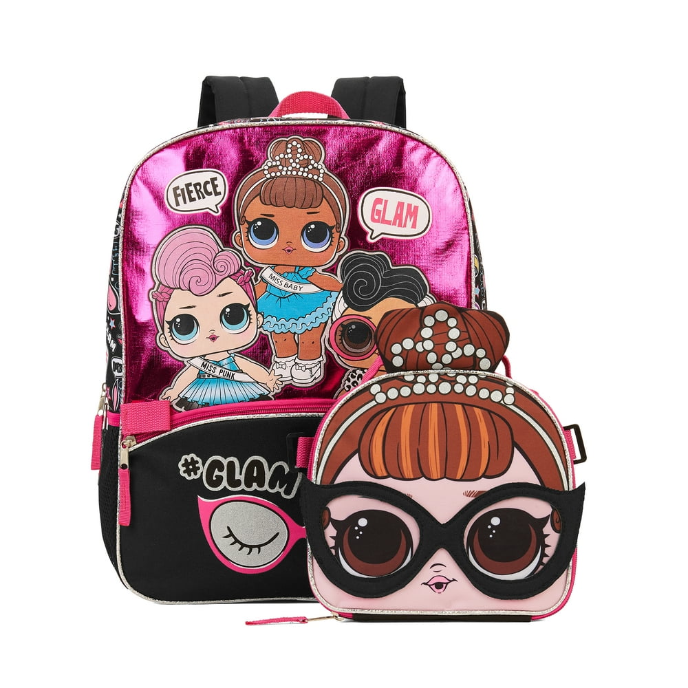 L.O.L Surprise! - Lol Glam Life Backpack With Lunch Bag - Walmart.com ...