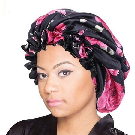 Stain Bonnet Silk Bonnet Sleep Cap for Black Women Satin Lined Bonnets ...