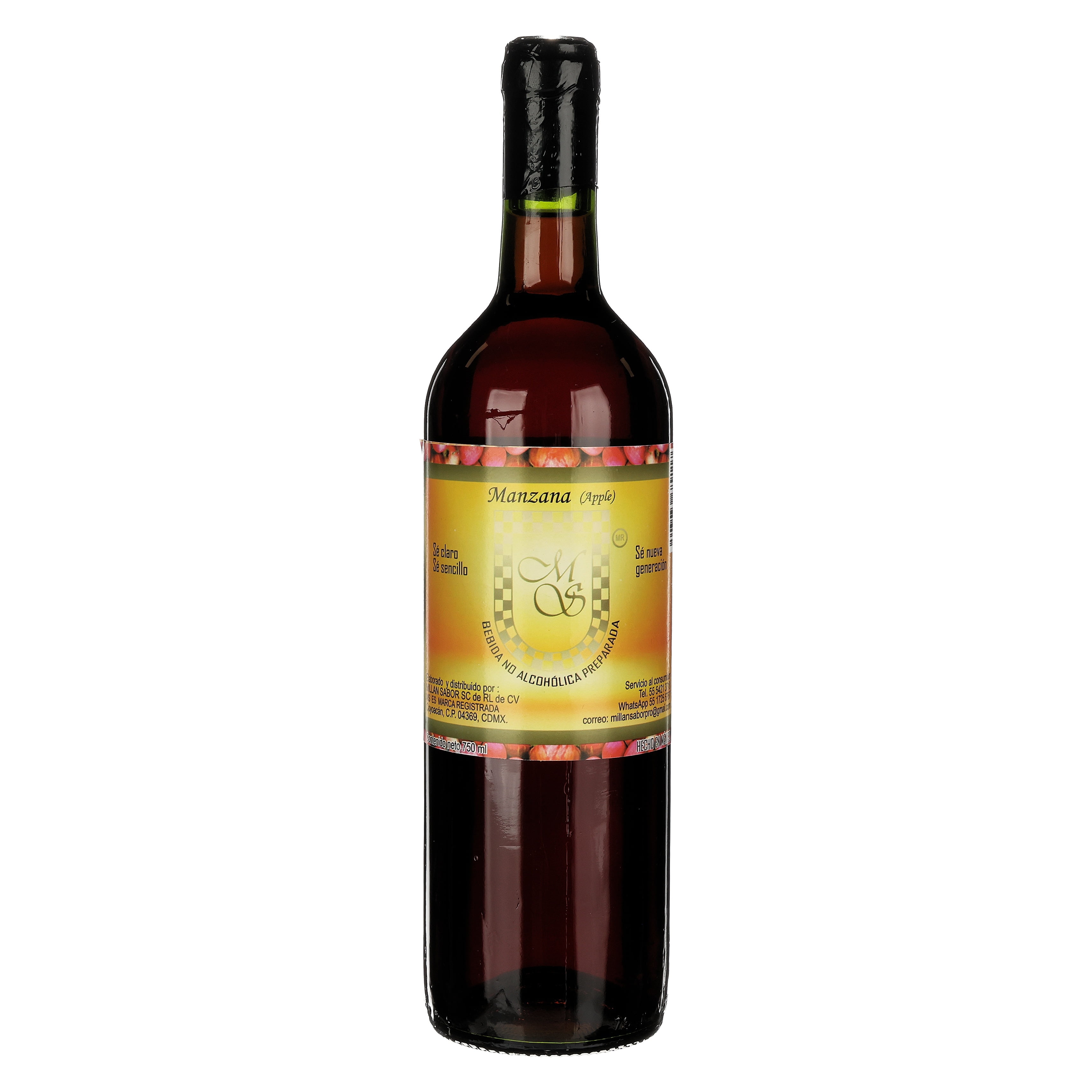 MS MILLAN SABOR BEBIDA NO ALCOHOLICA PREPARADA SABOR MANZANA 750ML ...