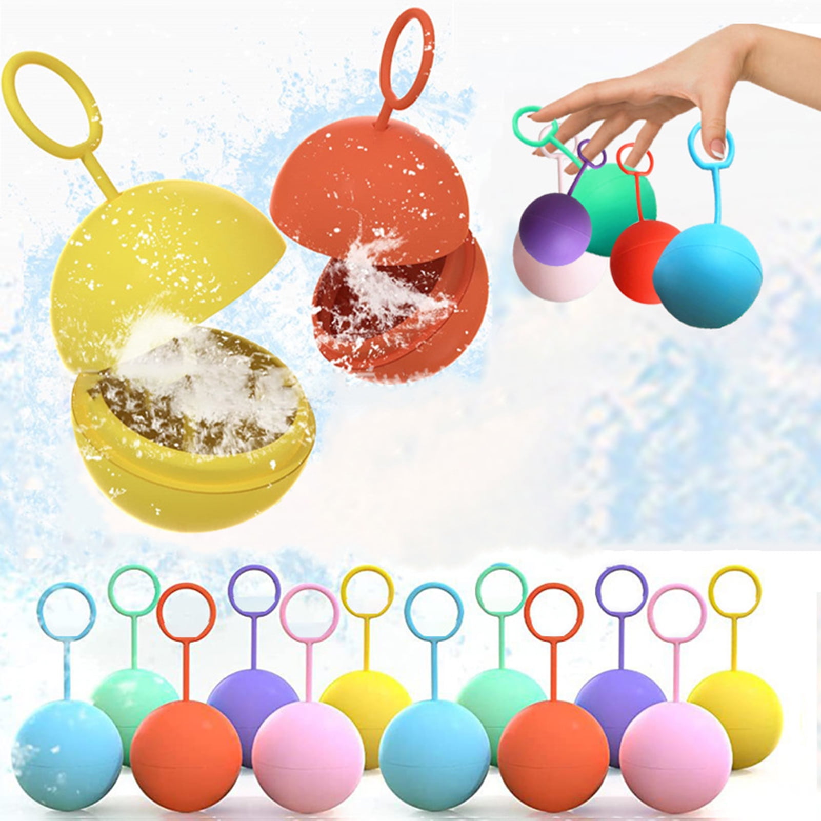 Reusable Water Splash Balls - for Kids and Adults - Quick-Fill Silicone ...