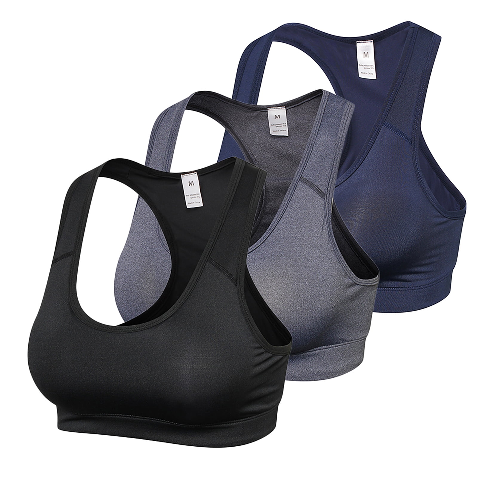 Click here for Yeacher Pack Of 3 Women Racerback Sports Bras Gym... prices