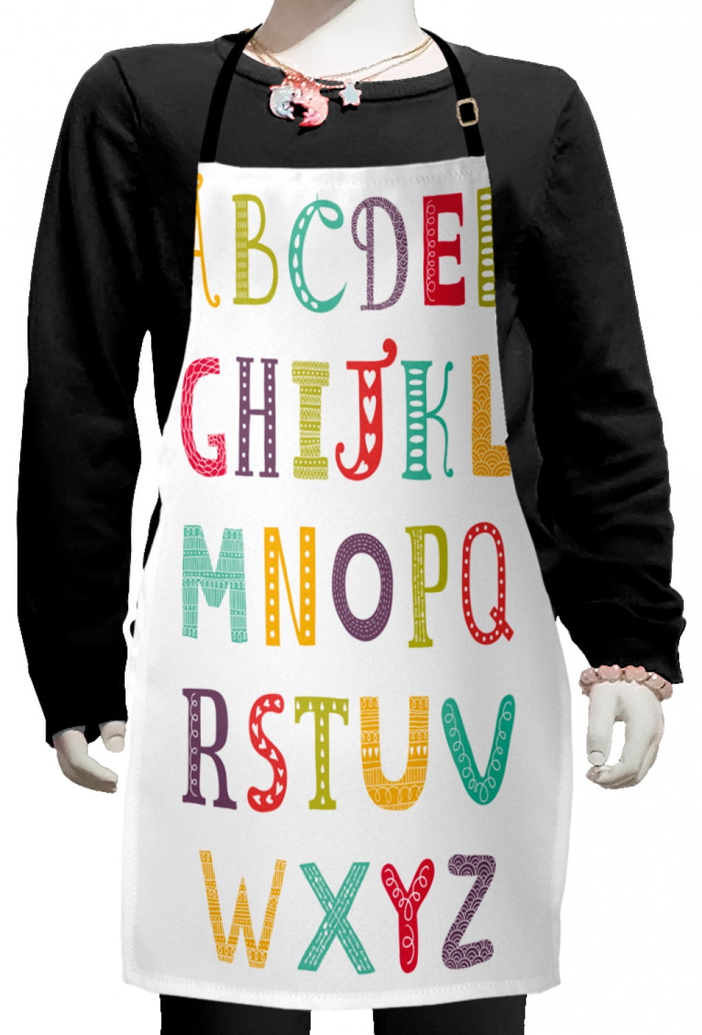 Alphabet Kids Apron, Colorful Letters Educational Content Print, Boys ...