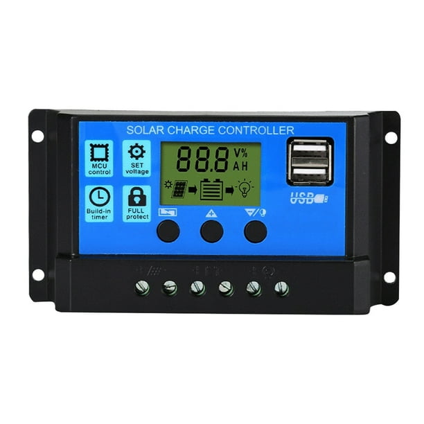 Controlador de carga 10A/20A/30A/40A/50A/60A/100A Solar Dual USB PWM (30A) | Bodega Aurrera en línea