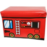 18in Red Fire Engine Folding Storage Stool - Toy Storage - Walmart.com
