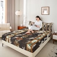 jejeloiu Ancient Bohemian Aztec Bed Sheets,Vintage Cattle Hide King ...