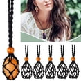 10pcs Adjustable Rope Necklace Natural Stone Holder Pendant Neckchain ...