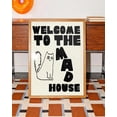 Affixzi Welcome to the Mad House Wall Art Print, Cat Poster, Quirky ...