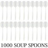Free Shipping! PLASTICPRO Heavy Duty Plastic Soup Spoons Disposable ...