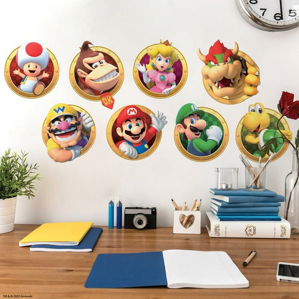 Super Mario Character Peel & Stick Wall Decals - Walmart.com