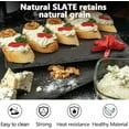 4 Pack 12 x 10 Inch Slate Board Black Slate Plates with 4 Soapstone ...