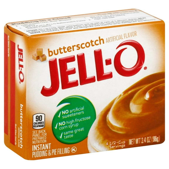 Jell-O Butterscotch Flavored Instant Pudding & Pie Filling, 3.4 oz Box ...