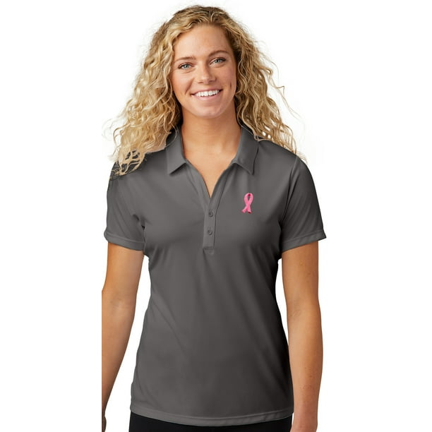 Womens Breast Cancer Awareness Patch Polo Shirt, XL Iron Grey - Walmart.com