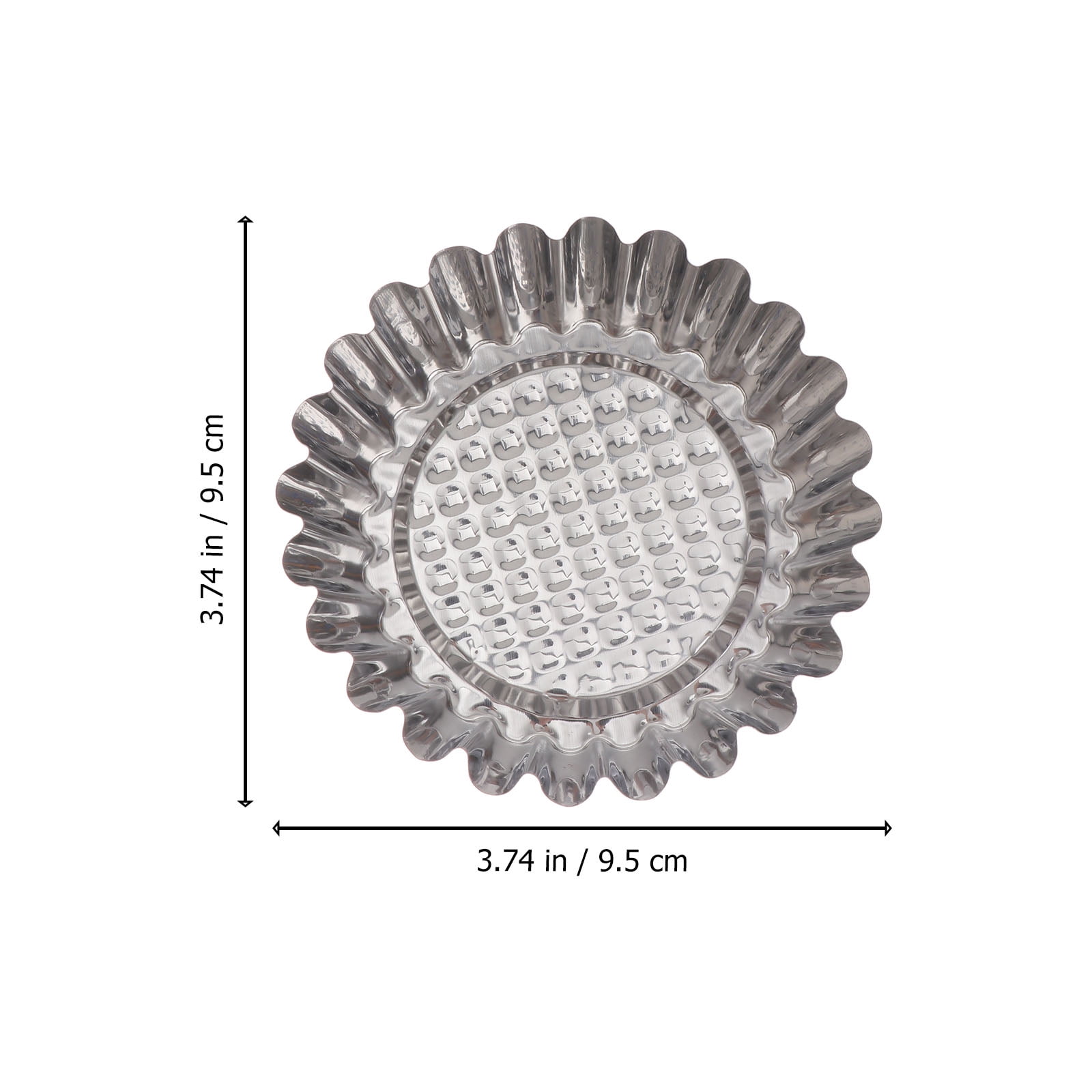 HOMEMAXS 20PCS Stainless Steel Egg Tart Mold Round Shape Fluted Design ...