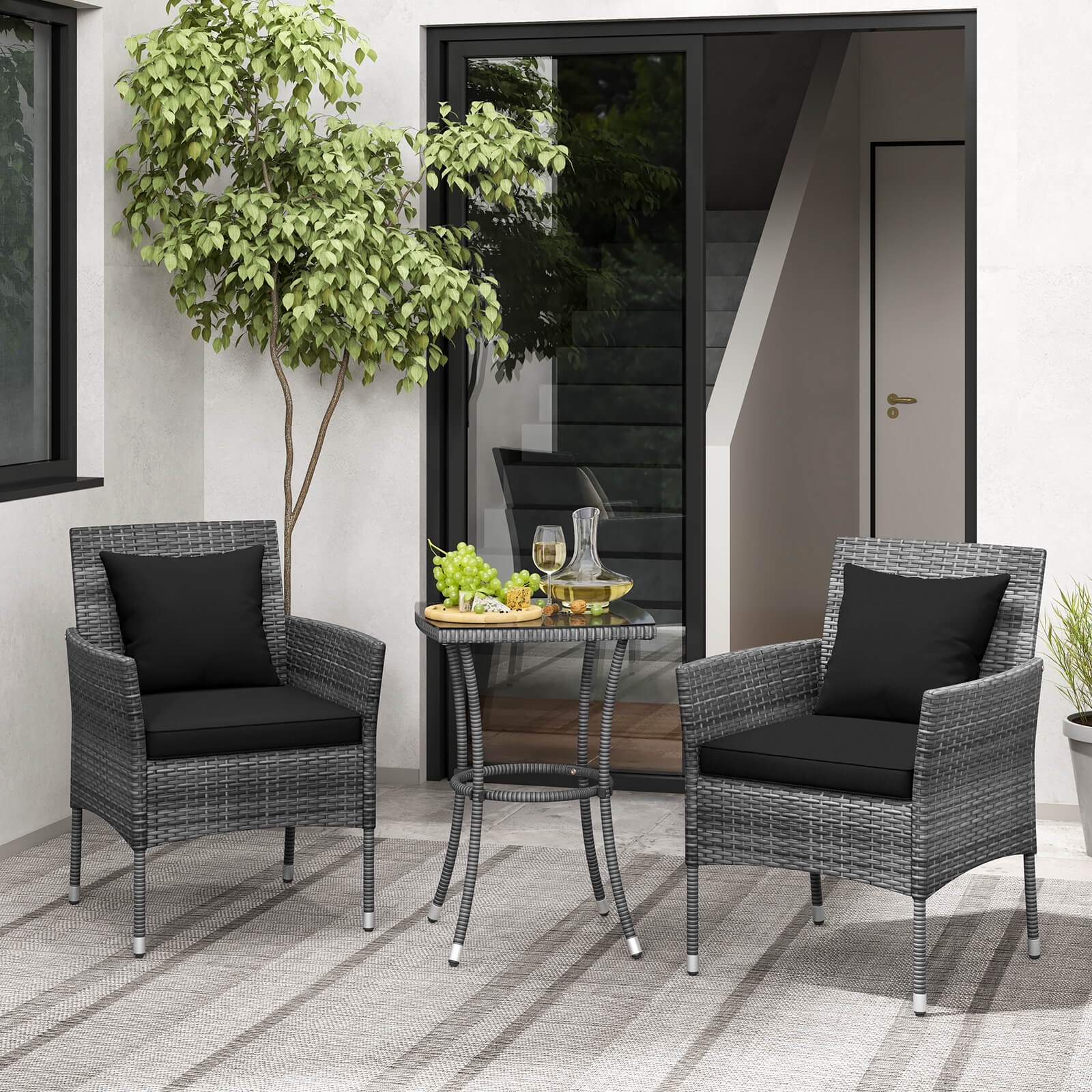 Click here for Costway 3 Pcs Patio Furniture Set With Cushioned P... prices