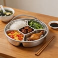 Danhjin Dinner Plates for Everyday Meals, 304 Food Grade Stainless ...