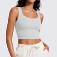 AHTJRT Crop Tank Tops for Women Padded Scoop Neck Spring Summer ...