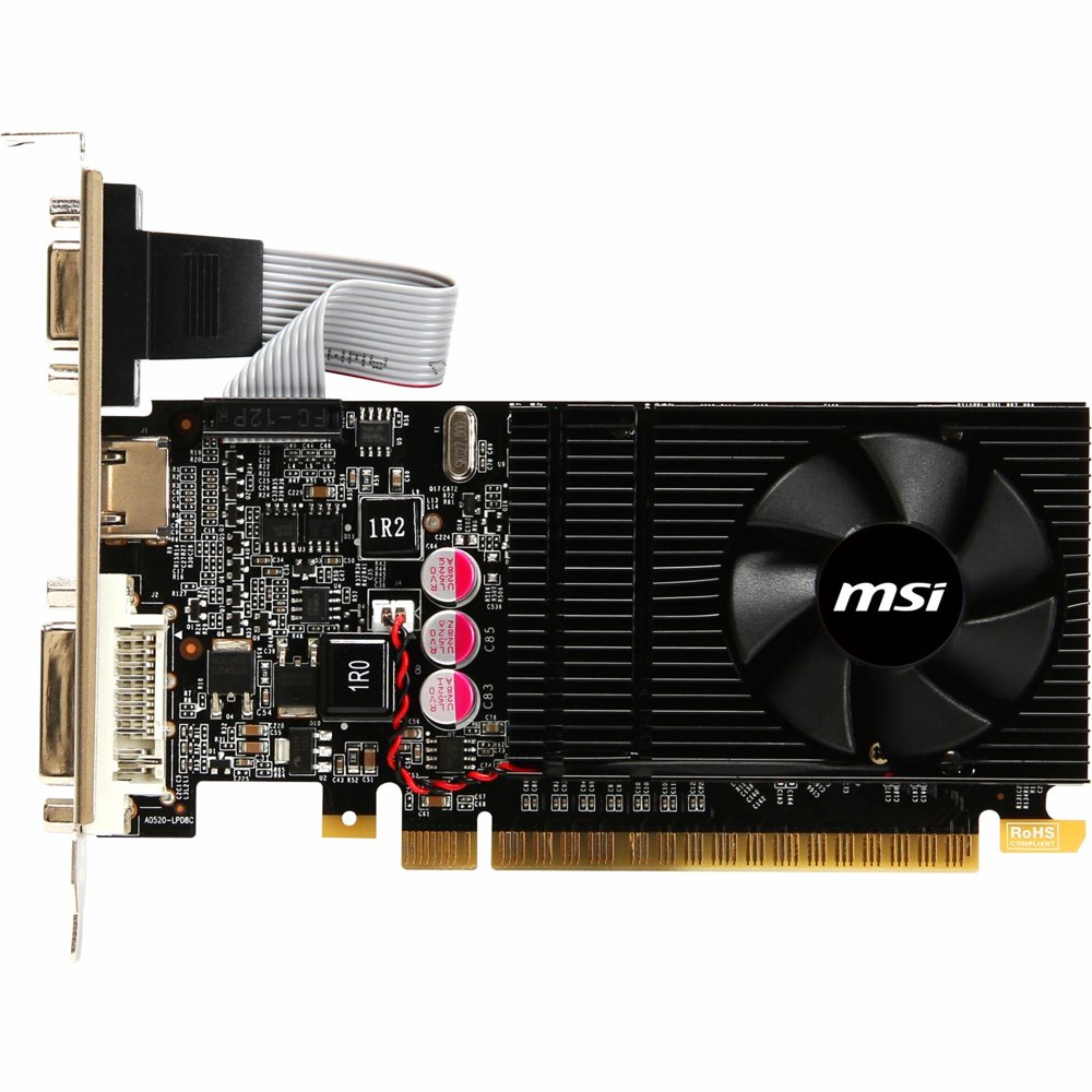 MSI NVIDIA GeForce GT 610 Graphic Card, 1 GB DDR3 SDRAM, Low-profile ...