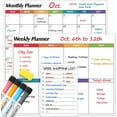 Dry Erase Magnetic for Refrigerator, 3 Pack- Monthly & Weekly Daily ...