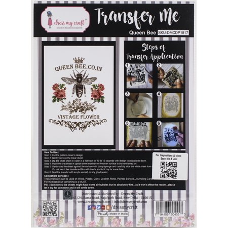 Dress My Craft Transfer Me Sheet A4-Queen Bee -DMCD1817 | Walmart Canada