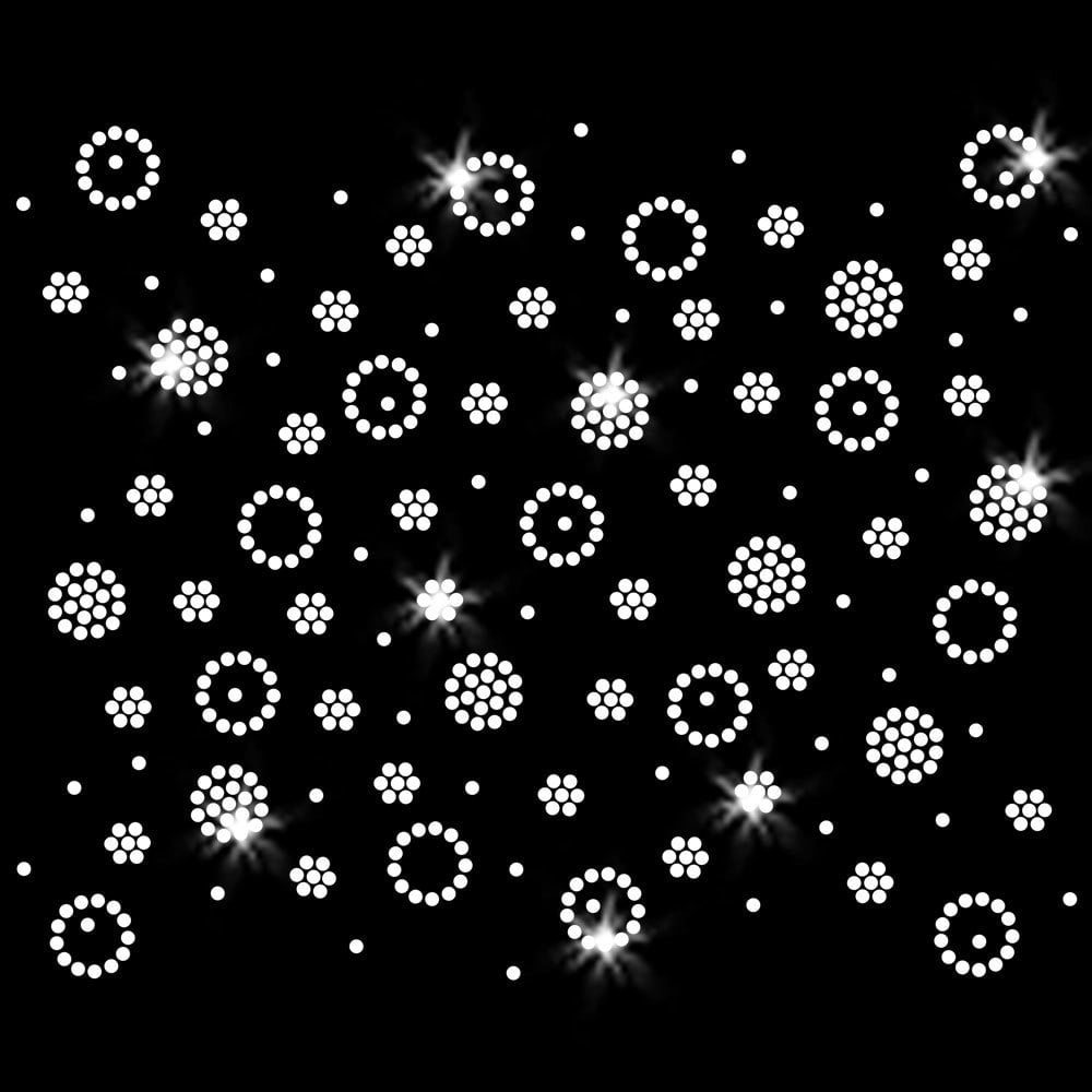 Cirque du Circles Clear Dots Iron-on Clear Crystal Rhinestone Transfer ...
