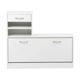 Narrow Freestanding Shoe Rack, Combination Model Gate Cabinet with Shoe ...