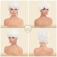 Short Natural Heat Resistant Hair Wig SUCS Grey Pixie Wigs for Women ...