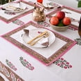 Hand Block Printed Tablecloth, Colorful Floral Print, Indian Artisan ...