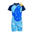 Boys Stylish Summer Pattern Rash Guard Swimsuit with Sun Shielding ...