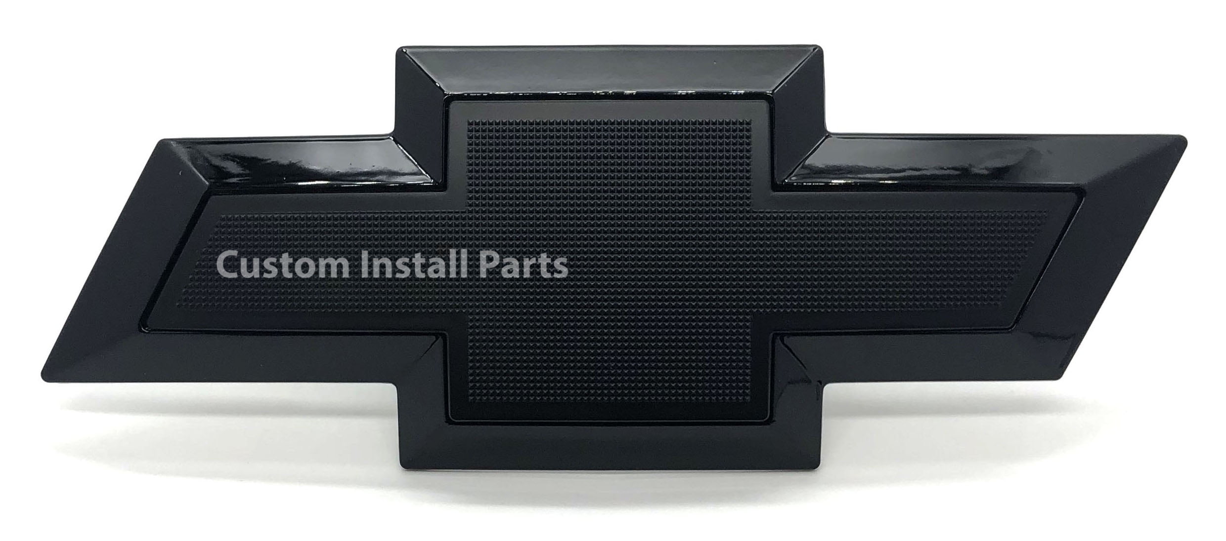 Custom Install Parts Front Grille Black Blackout Textured Bowtie Emblem ...