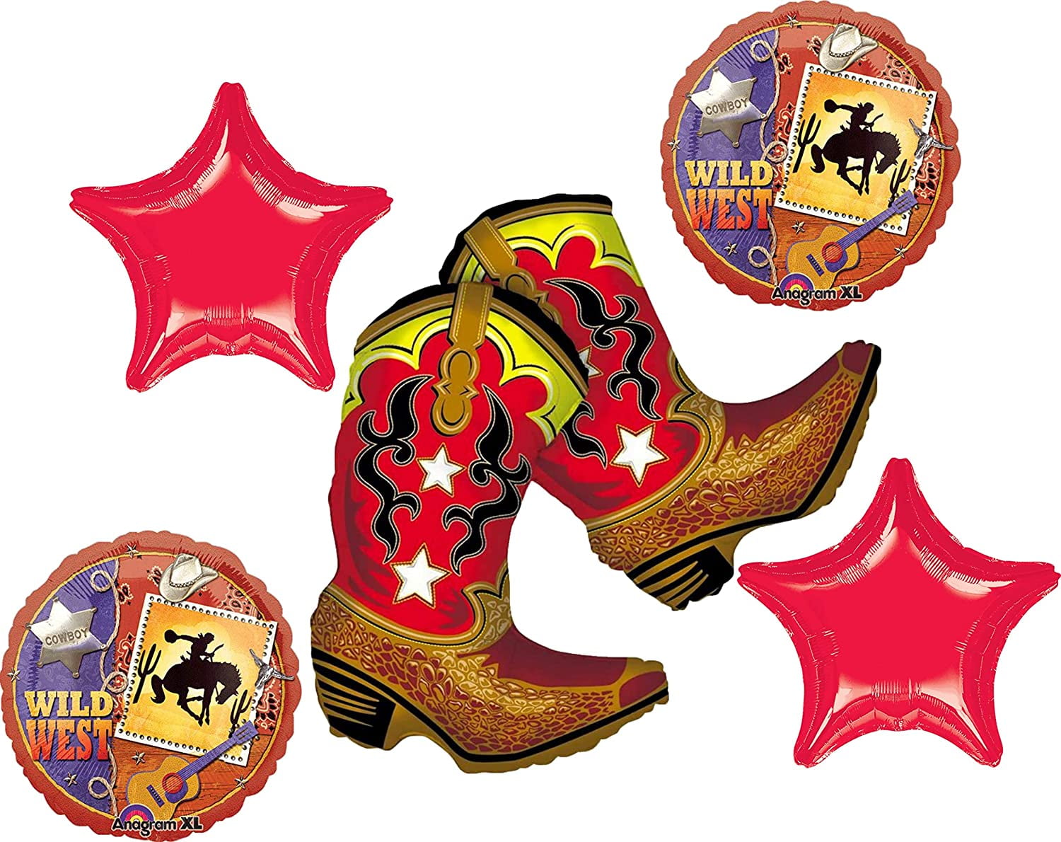 WILD WEST Rodeo Cowboy Horse BIRTHDAY PARTY Balloons Decorations ...