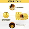 50 Pcs 1/4Inch Brass Flare Cap, Solid Brass Caps with Neoprene O Ring ...