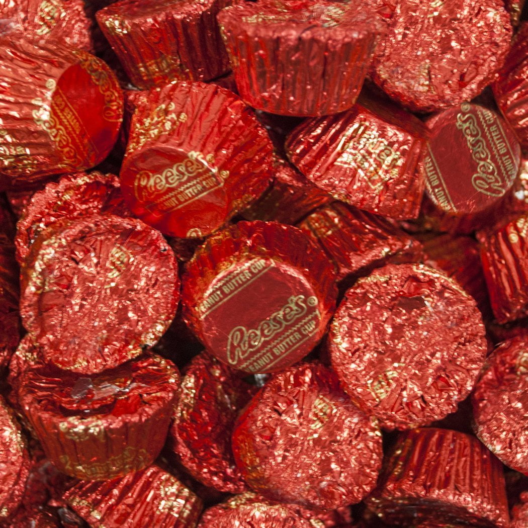 Reeses Miniature Peanut Butter Cups, Red Foil Wrapping, Perfect for ...