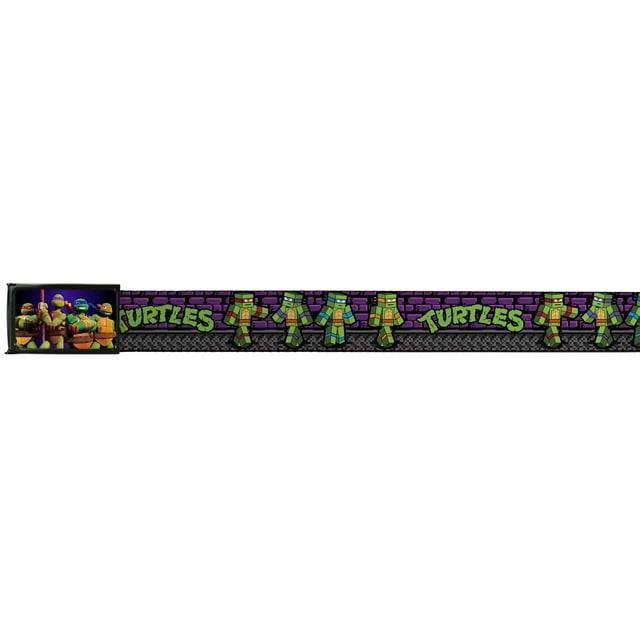 TMNT Cartoon TV Series Turtle Faces Color Splash Web Belt - Walmart.com