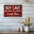 Boy Cave tin sign, Vintage Boy Cave Metal Sign No Girls Allowed Except ...
