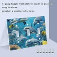 Dolphins in The Sea Light Switch Cover Decorative 2 Gang Wall Plate ...