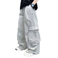 Chiccall Casual Wide Leg Boy Girl Cargo Pants Fashion Cool Ice Silk ...