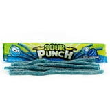 Sour Punch Blue Raspberry Chewy Candy Straws 2 oz Tray Sour Coated ...