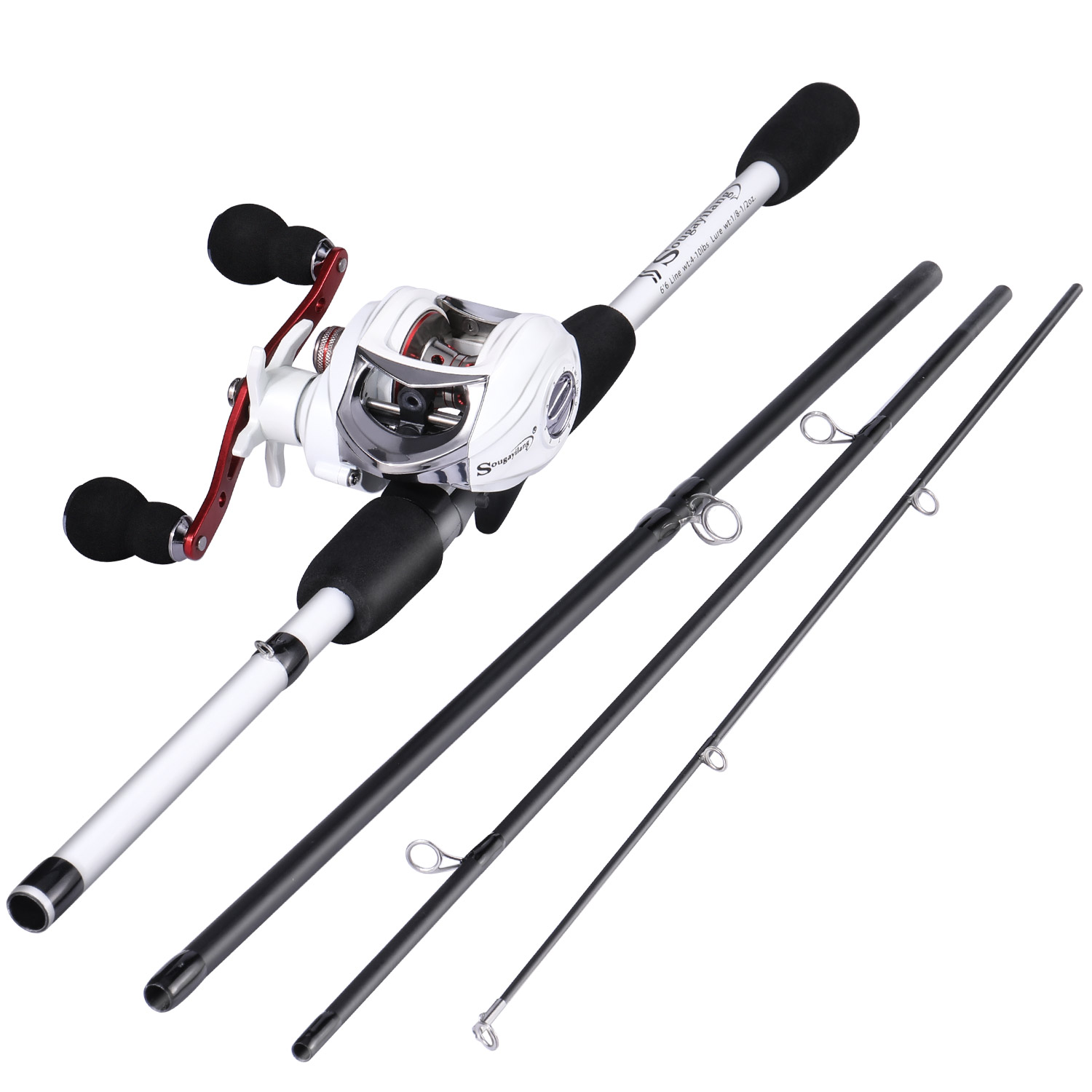 Sougayilang Casting Rod and Baitcasting Reel Fishing Combo - Carbon ...