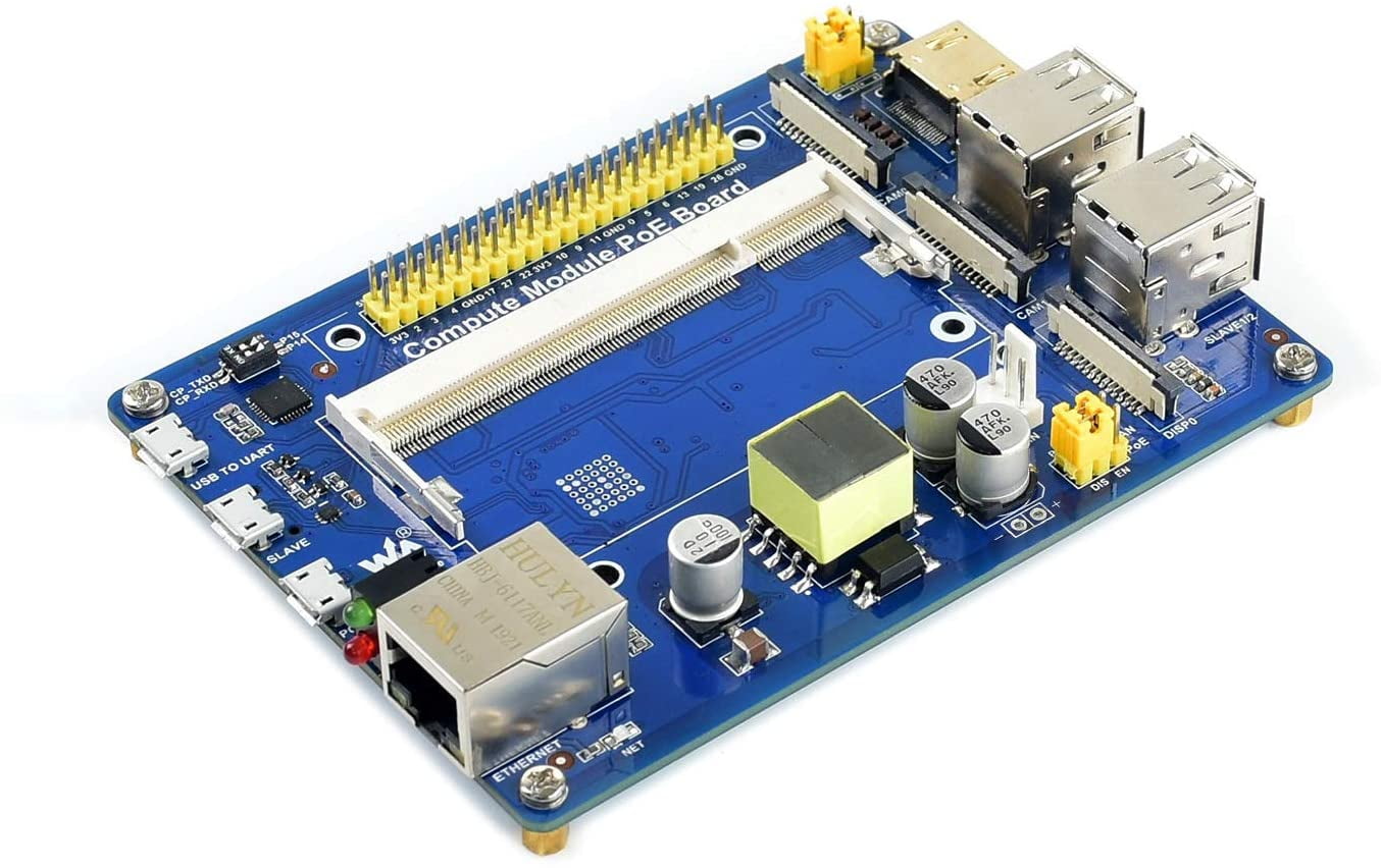Waveshare Compute Module IO Board with PoE Feature Composite Breakout Board for Developing with ...