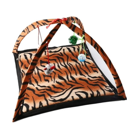 Wweixi Multi-Function Bed For Cats - Tiger Shape Foldable Brown Color ...