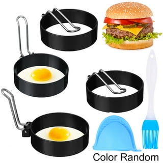 Round Egg Cooker Rings Non Stick Metal Circle Shape Mold Fried Poached ...