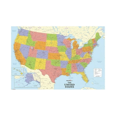 48x78 Huge United States, USA Contemporary Elite Wall Map Laminated ...