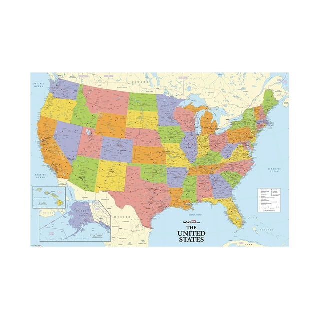 WCIC A2 Map of The United States US Highways Map Poster Art Print Home ...