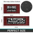 Walmart's Anti-Slip Red Buffalo Plaid Kitchen Mat Set, Comfortable ...