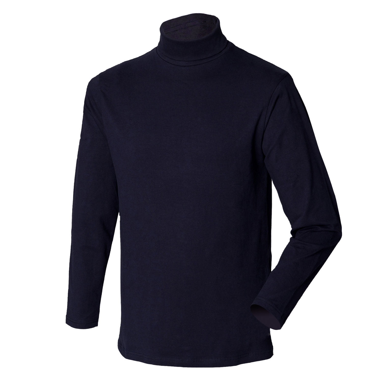Click here for Henbury Mens Long Sleeve Cotton Rich Roll Neck Top... prices