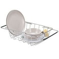 Cacagoo Dish Drying Rack Expandable Dishes Drainer Over The Sink Dish