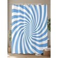 Blue Vortex Shower Curtain, Abstract White Sky Blue Spiral Optical ...