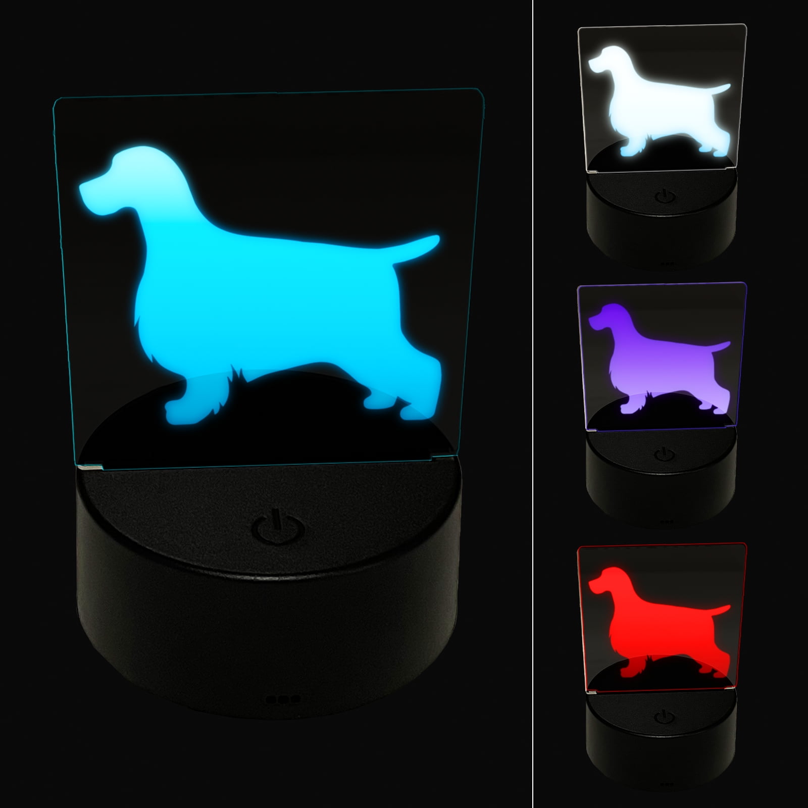 English Cocker Spaniel Dog Solid LED Night Light Sign 3D Illusion Desk ...