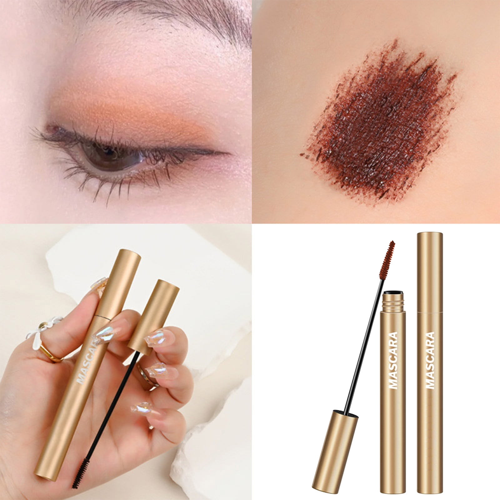 DHGDJGIN Dazzling Don'T Dye Or Take Off Makeup Durable Long Thin Rolled ...